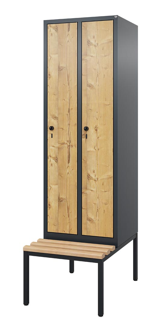 HPL-Spind mit untergebauter Sitzbank Comfort | BIGBOXX